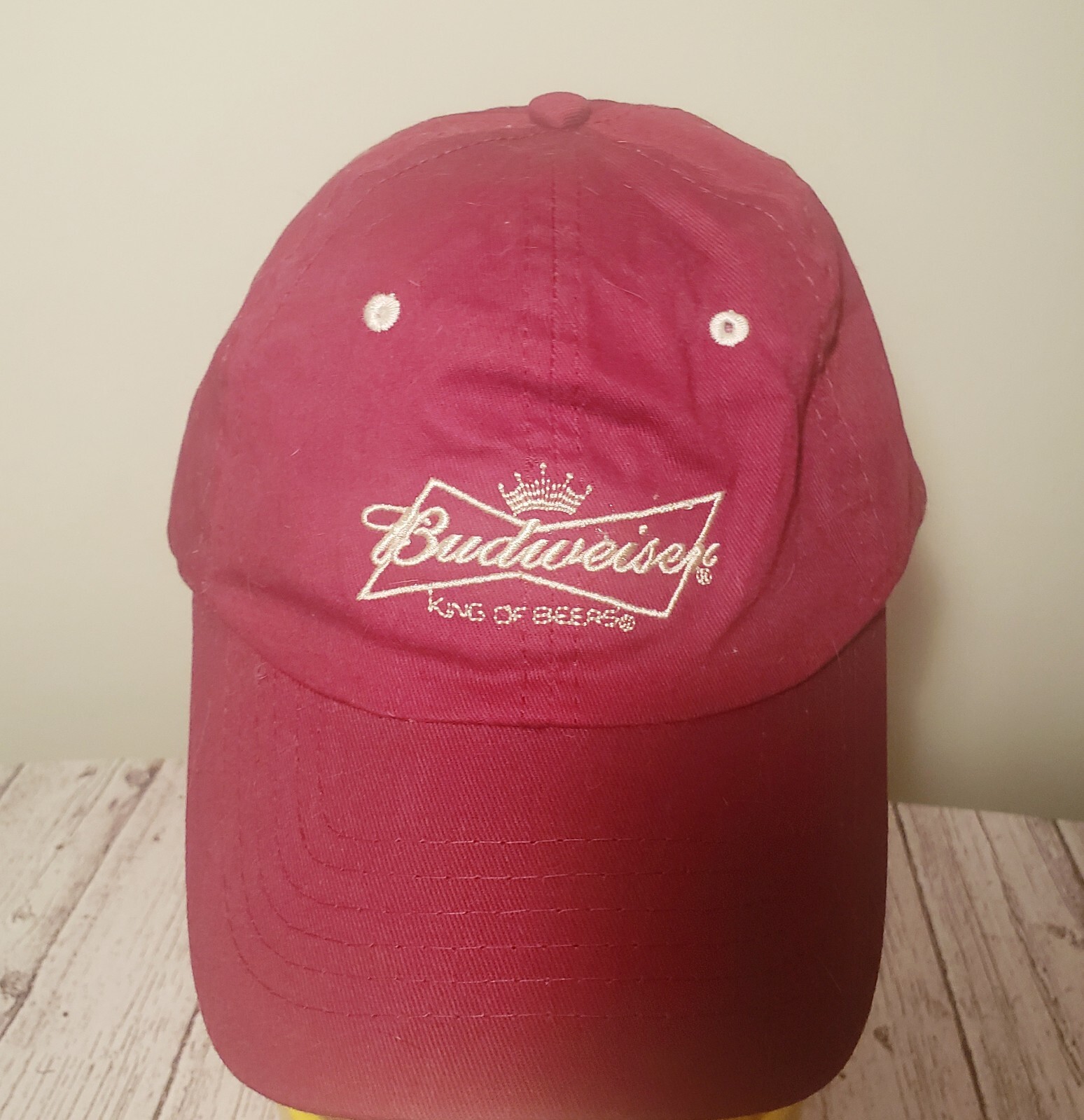 Budweiser Cap Baseball Hat King of Beers Maroon Adjus… - Gem
