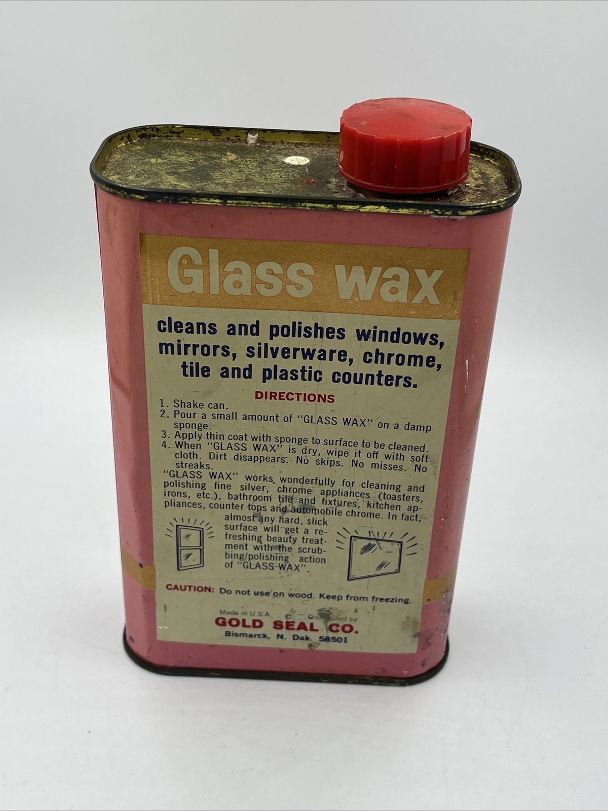 Gold Seal GLASS WAX 16 oz 90% FULL Can Glass & Metal Cleaner | eBay