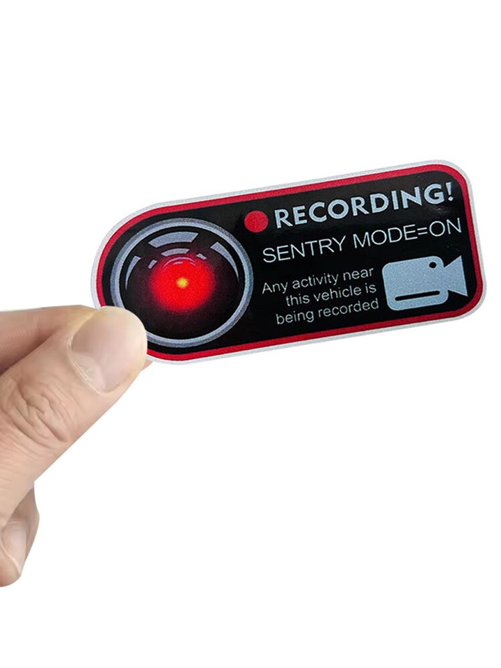 2x For Car Sentry Mode Recorder Window Sticker Safety Warning Decal ...