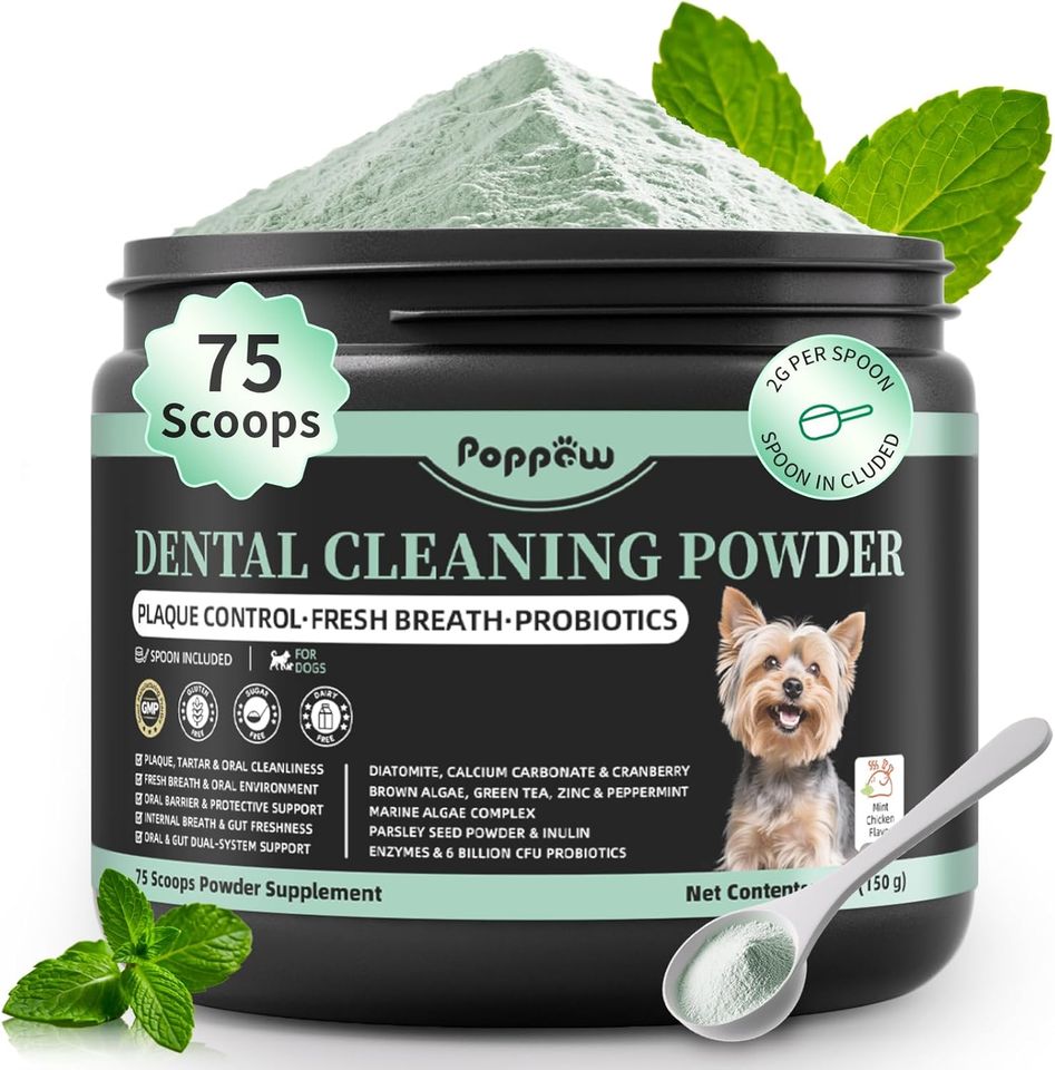 Dog Dental Powder – Teeth Cleaning Powder with 6B CFU Probiotics ...