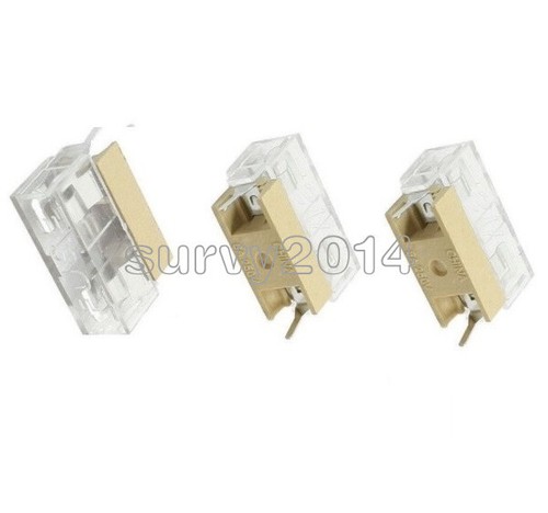 2PCS Panel Mount PCB Fuse Case Holder With Cover For 5x20mm Fuse 250V ...