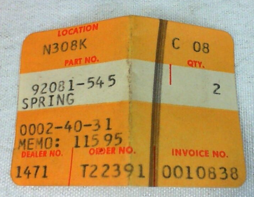 NOS GENUINE KAWASAKI JET SKI JS440 WSAA JS400 FLAME ARRESTOR SPRING ...