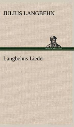 Langbehns Lieder by Julius Langbehn (2012, Hardcover) for sale online ...