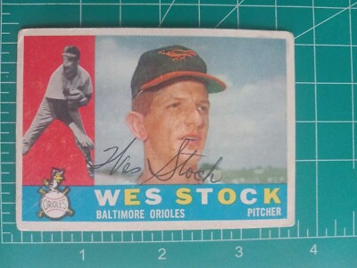 1960 TOPPS SIGNED BASEBALL CARD #481 WES STOCK BALTIMORE ORIOLES | eBay