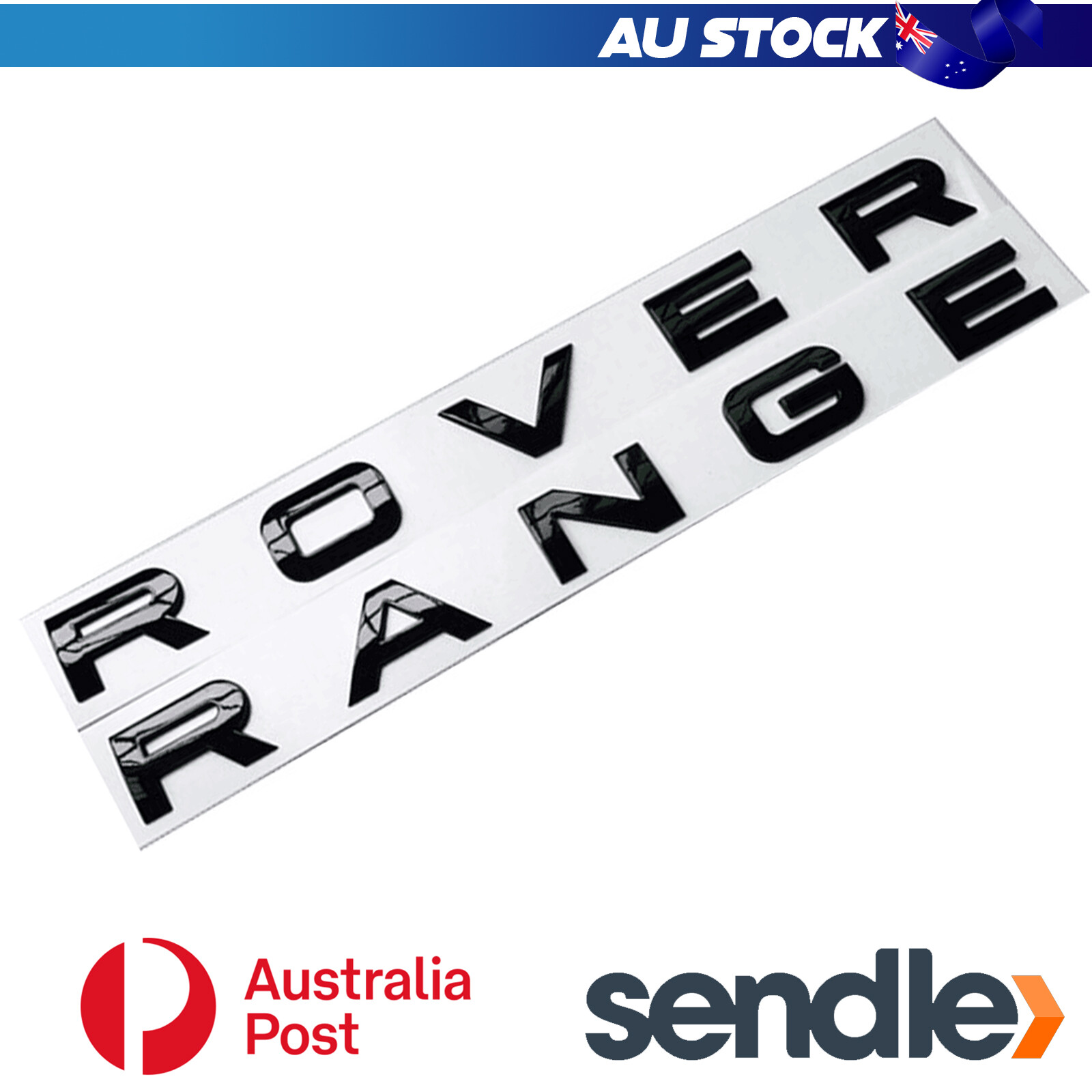 NEW GLOSS BLACK RANGE ROVER Hood Bonnet Trunk Sticker Letter Decal ...