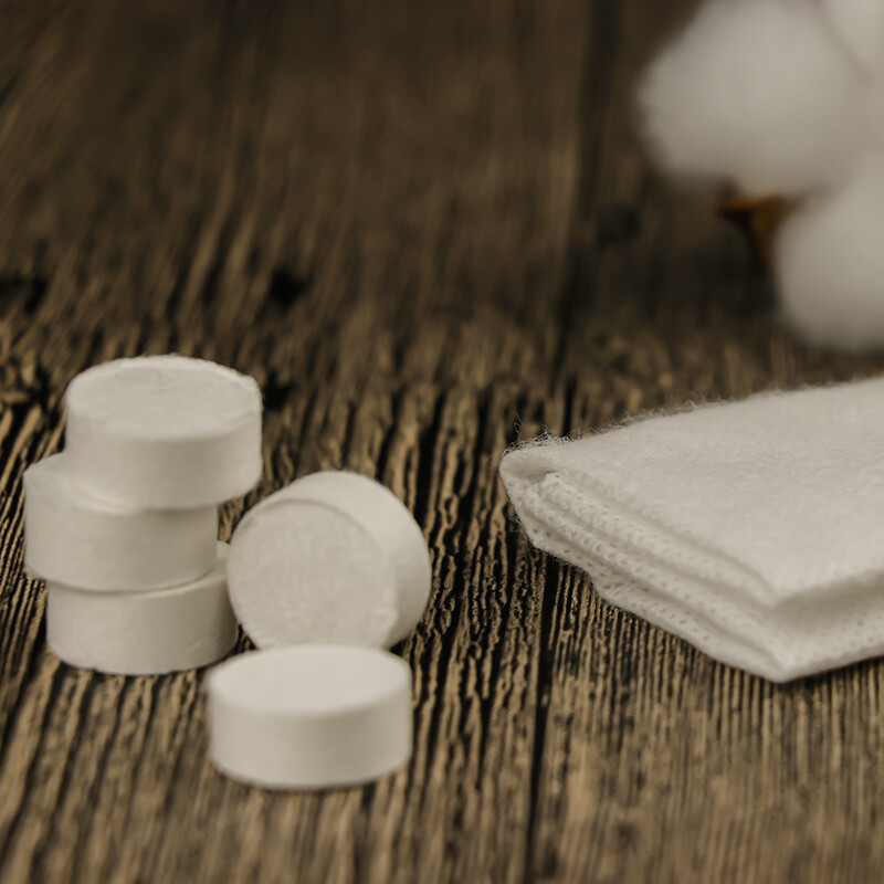 100- 500 Pcs Disposable Compressed Towel Tablet Cotton Wipes Gray ...