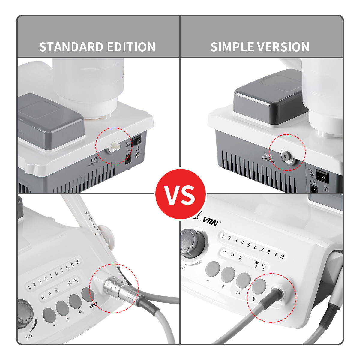 Dental VRN-A8 LED Ultrasonic Piezo Scaler PH-1 Handpiece With 5 Tips ...