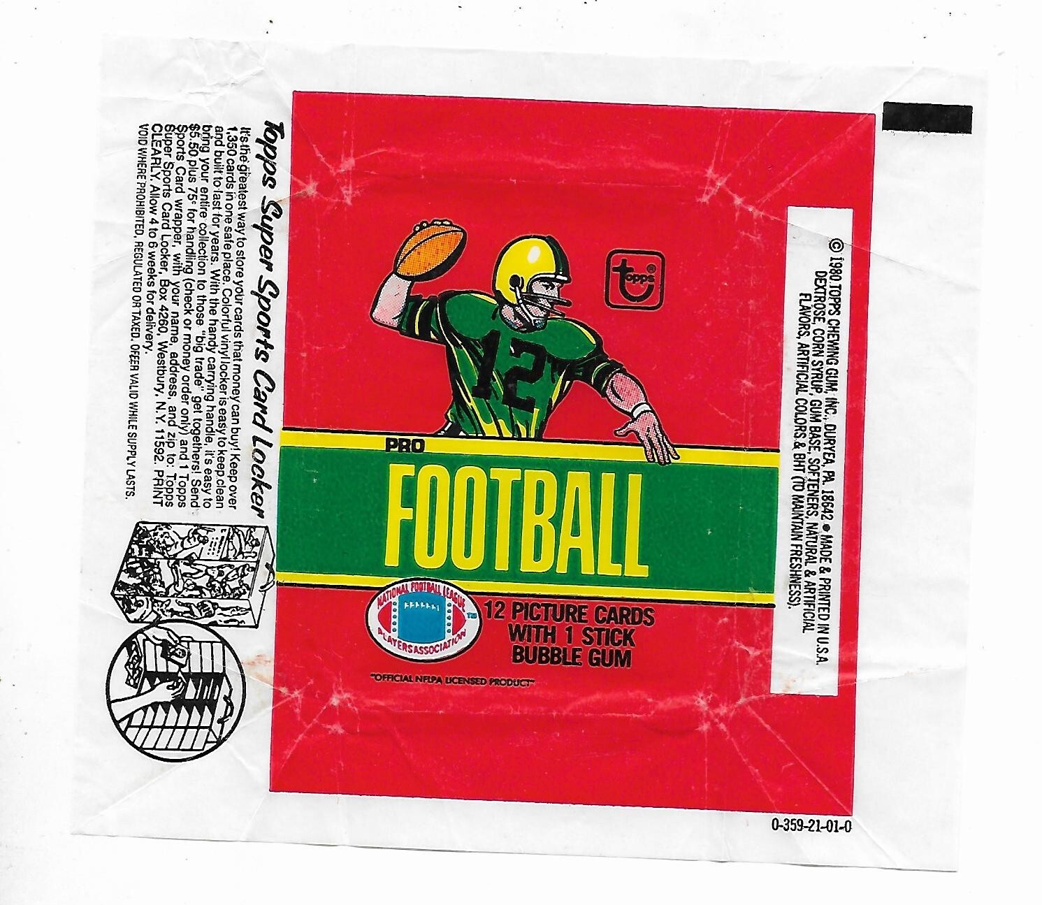 1980 Topps Football Wrappers 4 Varieties | eBay