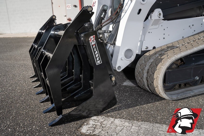 Skid Steer XHD Vertical Root Rake Grapple Attachment 72" for Bobcat by ...