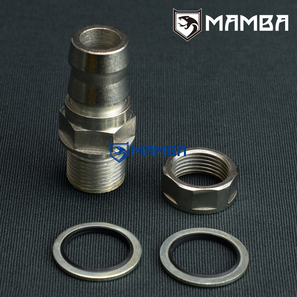 MAMBA Turbo Oil Pan / sump Return Adapter Fitting M20x1.5 to 3/4" barb ...