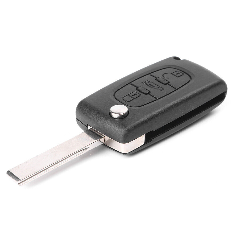 Folding Flip Remote Key Case Fob 3 Button Fit Peugeot 207 307 407 SW ...