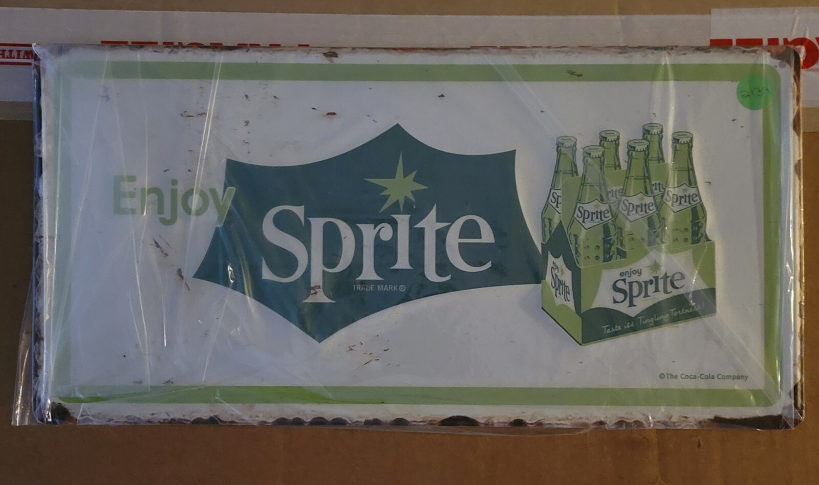 Fantasy Repro 16" x 8" "Enjoy Sprite" Embossed & Weathered Steel Sign ...