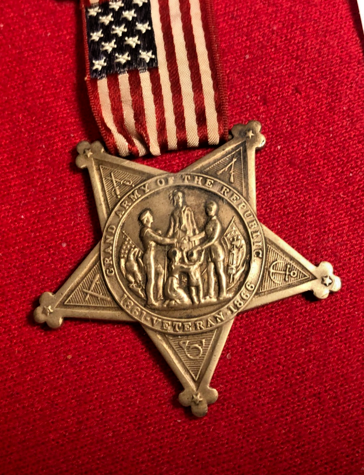ORIGINAL CIVIL WAR GAR VETERANS' MEMBERSHIP BADGE AND MEDAL | eBay