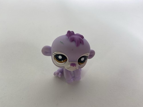 Littlest Pet Shop LPS 2445 Lavender Purple Monkey Brown Eyes Figure ...