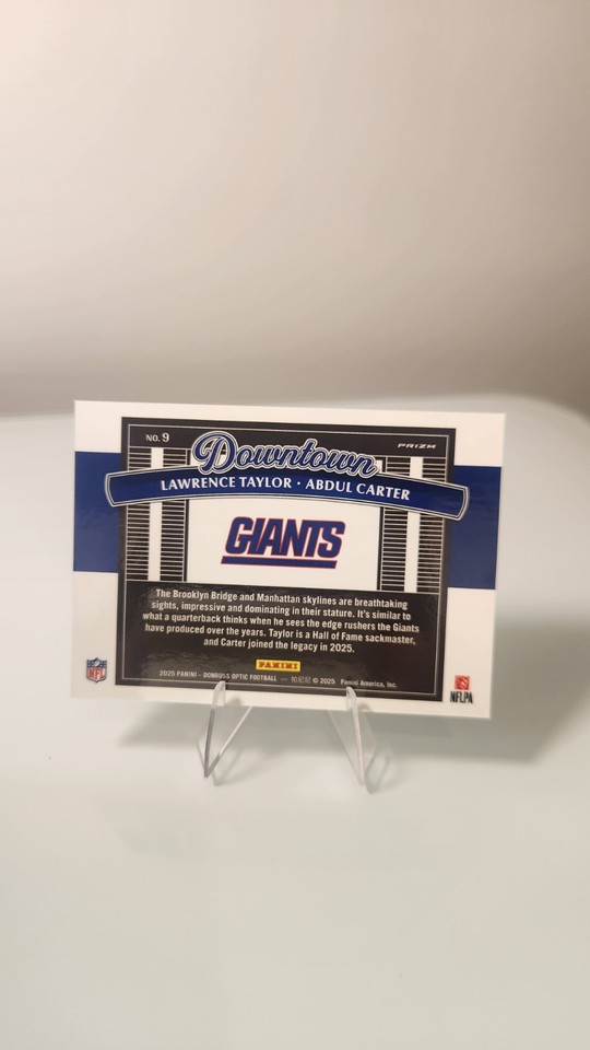 2025 Optic Dual Downtown SSP PRIZM Lawrence Taylor Abdul Carter NY ...