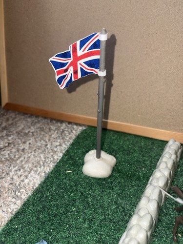 Replica Of Marx British United Kingdom Metal Flag On Pole With Base ...