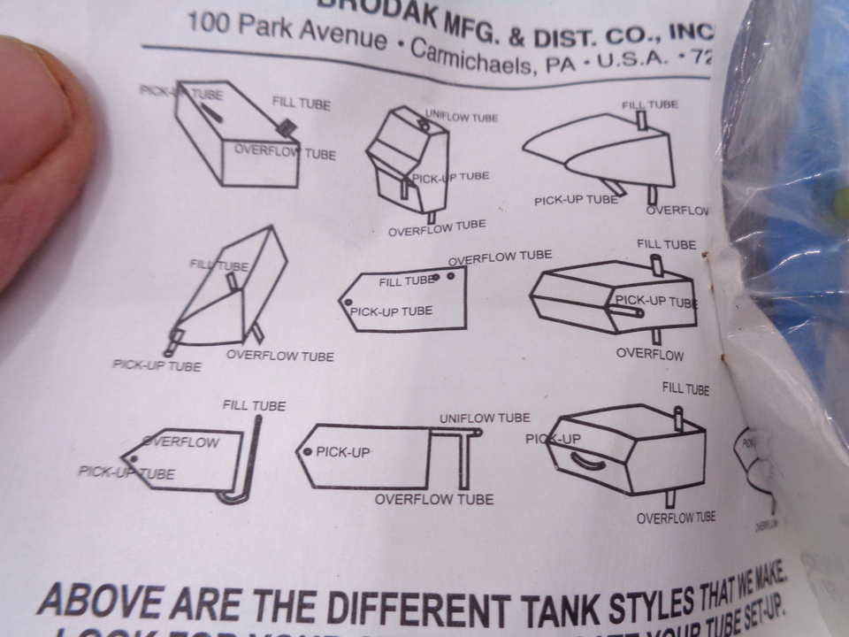 Brodak Medium Wedge Uniflow control line Fuel Tank 4 oz. new in the ...