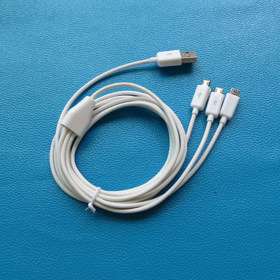 1/2/3M (3/6/10FT) Micro USB Splitter Cable 1 to 3 Micro USB Cable ...