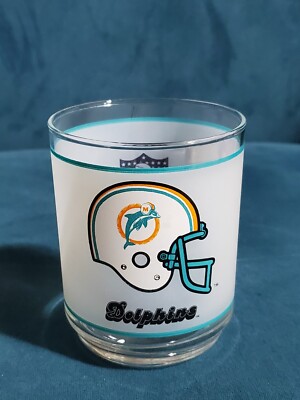 Vtg MIAMI DOLPHINS Vintage 1990’s NFL Mobil Gas Tumbler Glass, Football ...
