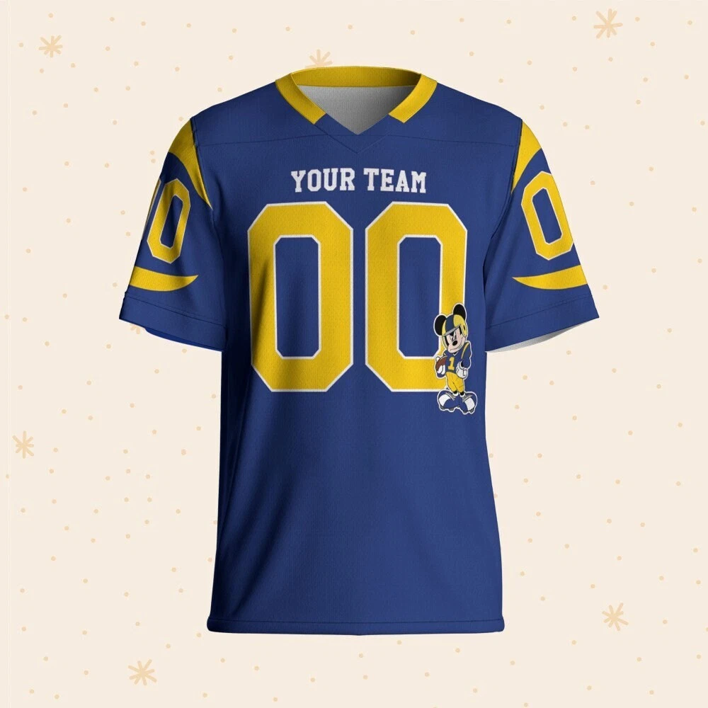 Custom Disney Mickey Super Star Ram Sport Blue Football, Magic Kingdom ...