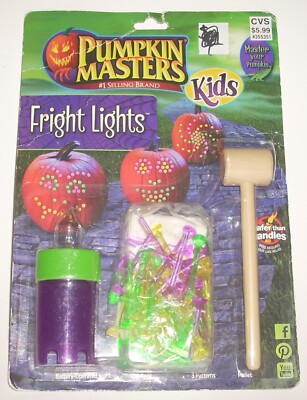 NEW! Pumpkin Masters Halloween Carving Kit Kids Fright Lights Jack -O-Lantern | eBay
