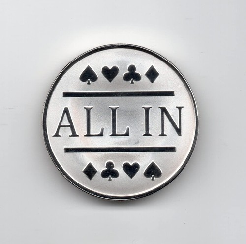 1x All In Poker Chip / Silver Clad Card Protector Bounty Chips Etc. | eBay