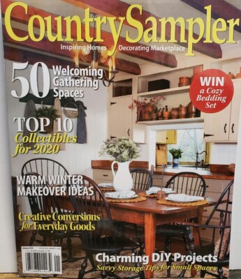 Country Sampler Jan 2020 DIY Projects Winter Makeovers Bedding FREE ...