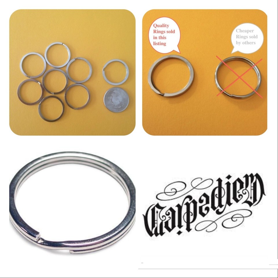KEY RINGS 25mm ( ONE INCH ) DIAMETER SPLIT RINGS SILVER WHOLESALE LOT ...