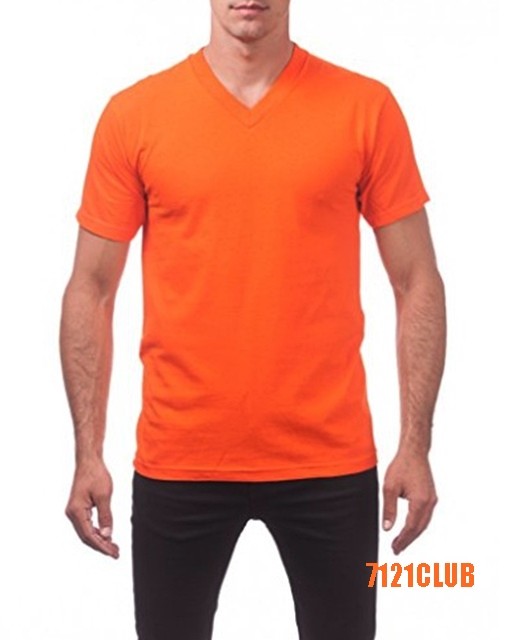 PRO CLUB MEN V NECK T SHIRT CAMO TEE PROCLUB PLAIN SHORT SLEEVE BIG ...