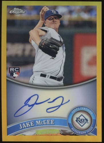 2011 Topps Chrome Autographs Gold Refractor 181 Jake Mcgee Rookie Auto /50 | eBay