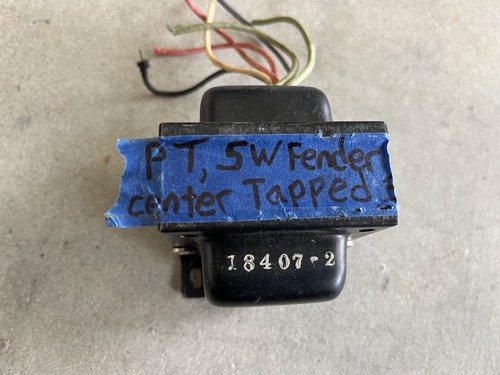 1959 PT FENDER 18407-2 CHAMP GUITAR AMP POWER TRANSFORMER 5 WATT ...