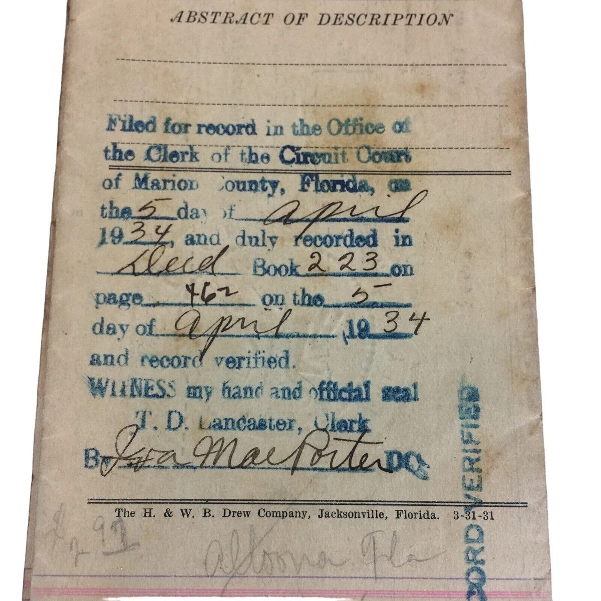 Example Of A House Deed