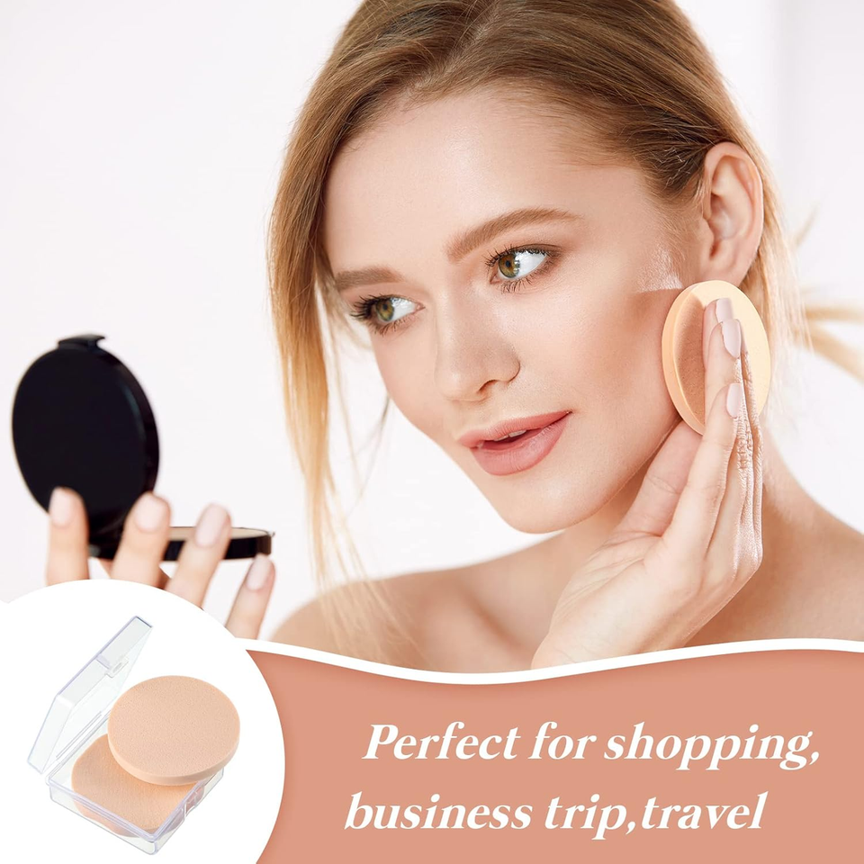 100 Pieces round Makeup Sponges Cosmetic Sponge round Primer Compact ...