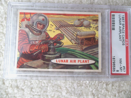 1957 TOPPS SPACE CARDS # 57 LUNAR AIRPLANT PSA 8 NM-MINT SPACE AGE MAN ...