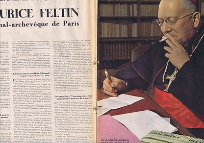 Coupure de presse Clipping 1954 Maurice Feltin Cardinal de Paris (10 ...