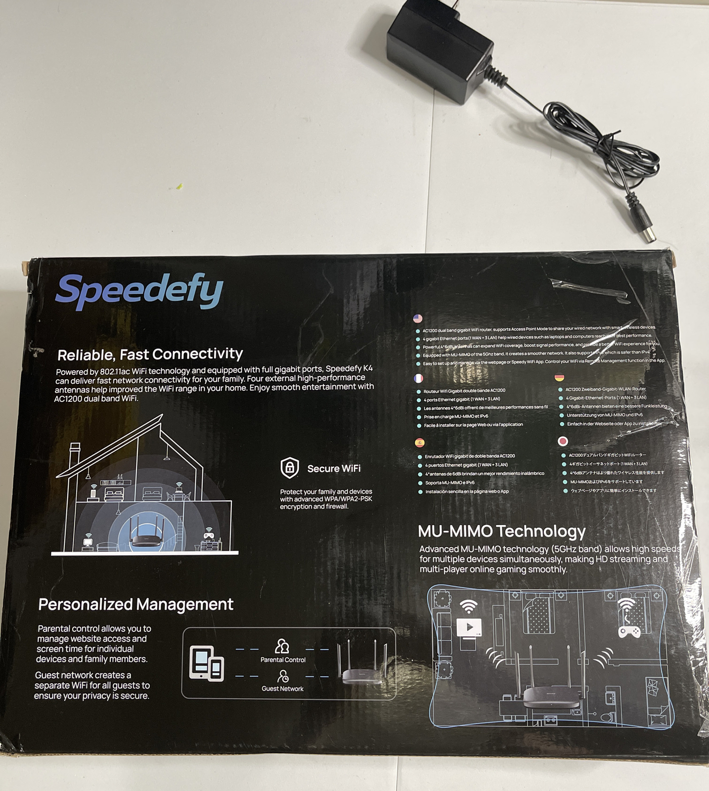 Speedefy AC1200 WiFi Router K4 Dual Band Gigabit | eBay