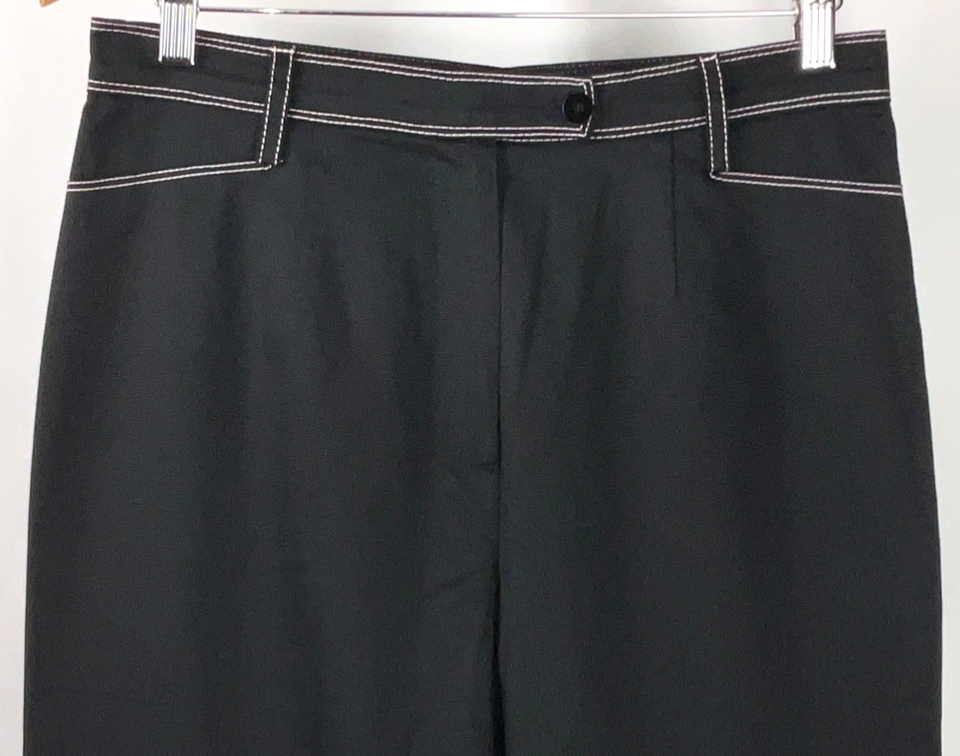 VEX Black Straight Leg Pants with Contrasting Pink Stitching Women’s Sz ...