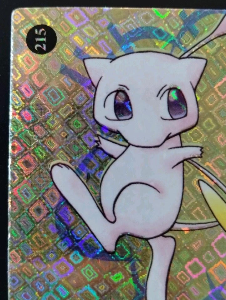 Gold Pikachu Mew #215 Pokémon Japanese Vintage Prism Vending Sticker ...