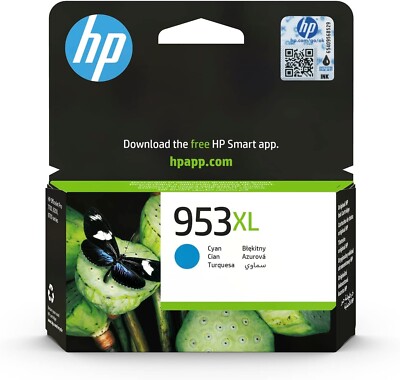 HP 953XL Cartouche d'encre d'origine Cyan F6U16AE Officejet Pro 7730 ...