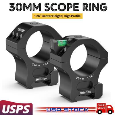 High Profile Scope Rings w/Bubble Level Scope Mount 30mm Ring for ...