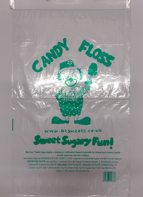 candy floss bags, candy floss plastic bags, with ties, cotton candy ...