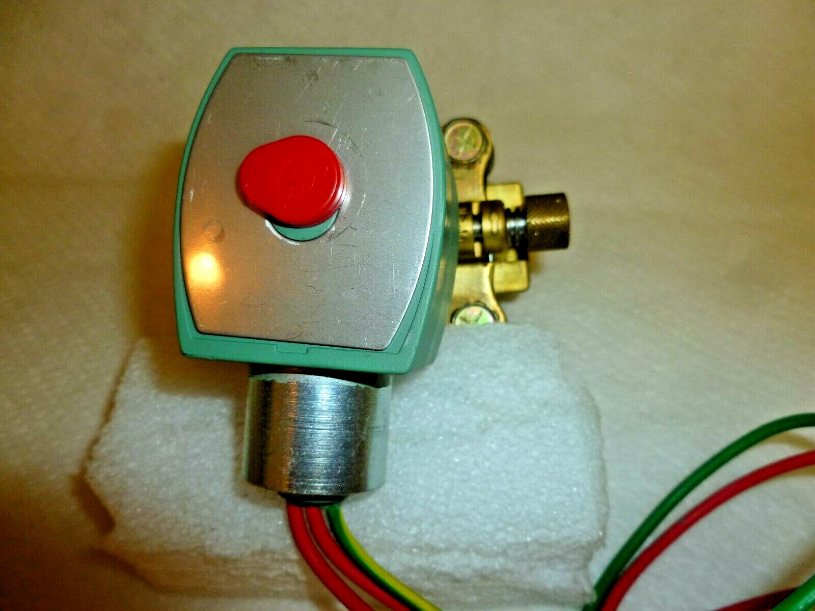 Asco 1/2" 8210G002MO 120v valve w/manual operator-blank nameplate see ...