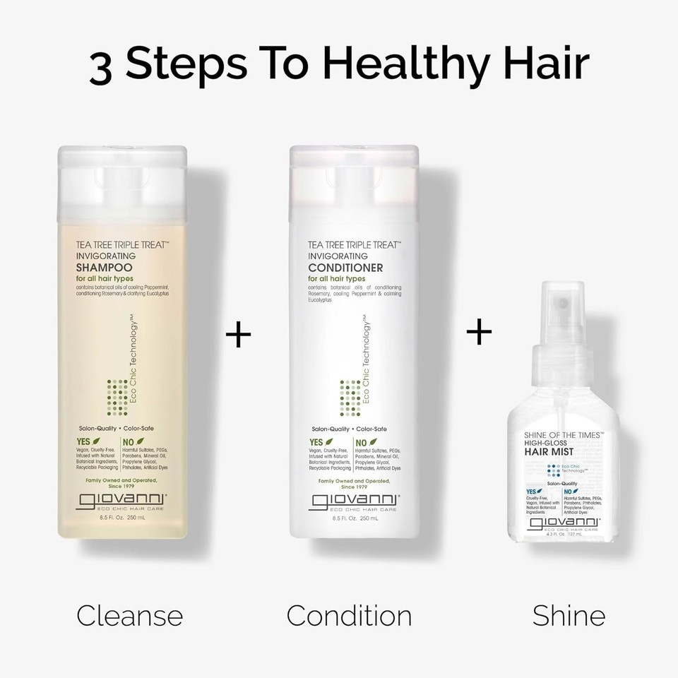 Tea Tree Clarifying Shampoo with Peppermint - Moisturizing for All Hair ...