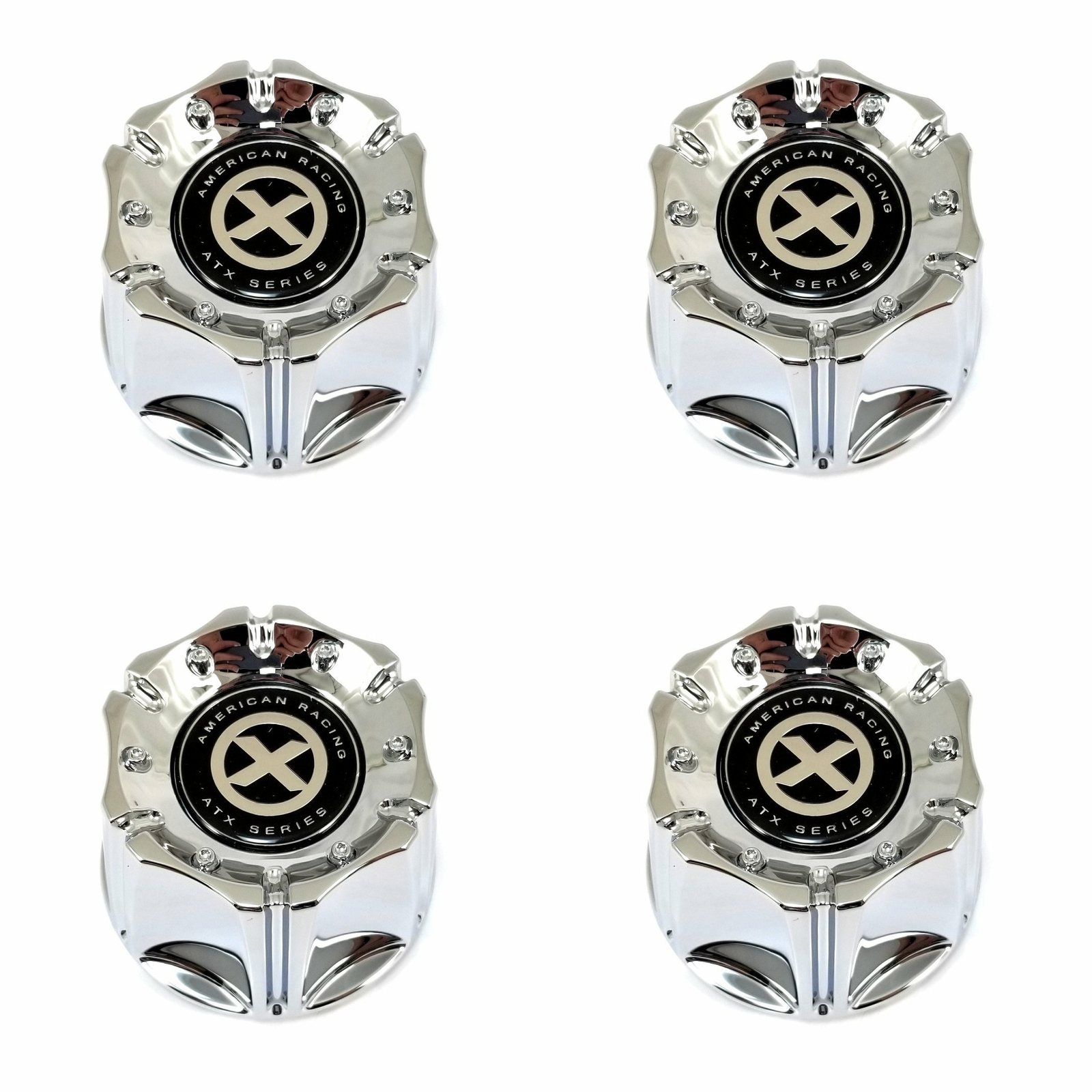 4 ATX Series Chrome Wheel Center Hub Caps for 5Lug AX181 Artillery | eBay