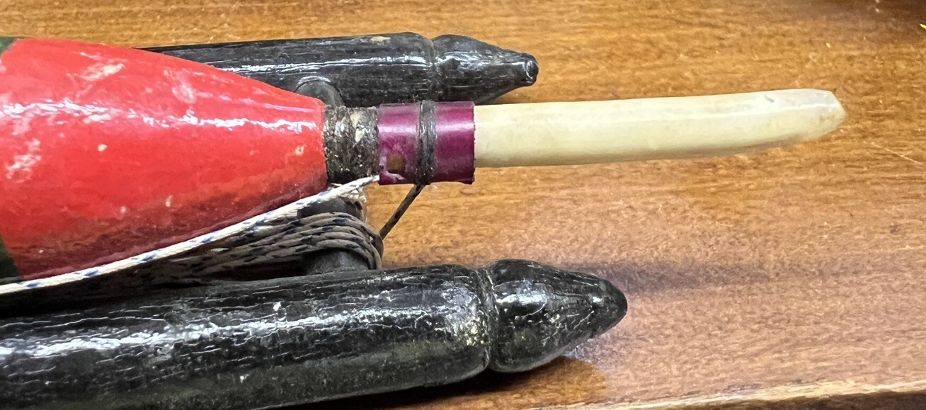 Vintage Wooden Fishing Float Bobber & Antique Fishing Hand Reel WInder ...