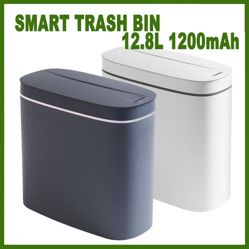 Smart Auto Induction Rechargable Trash Rubbish Waste Bin Can Slim No ...