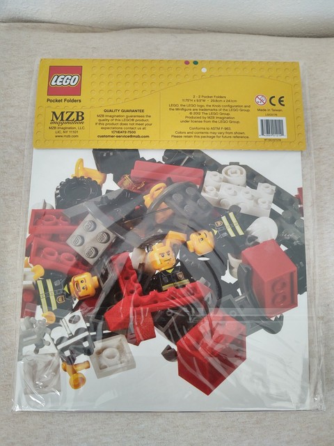 LEGO 2 PK Pocket Folders & 2 Sticker Sheets 11 3/4" X 9 1/2" for sale ...