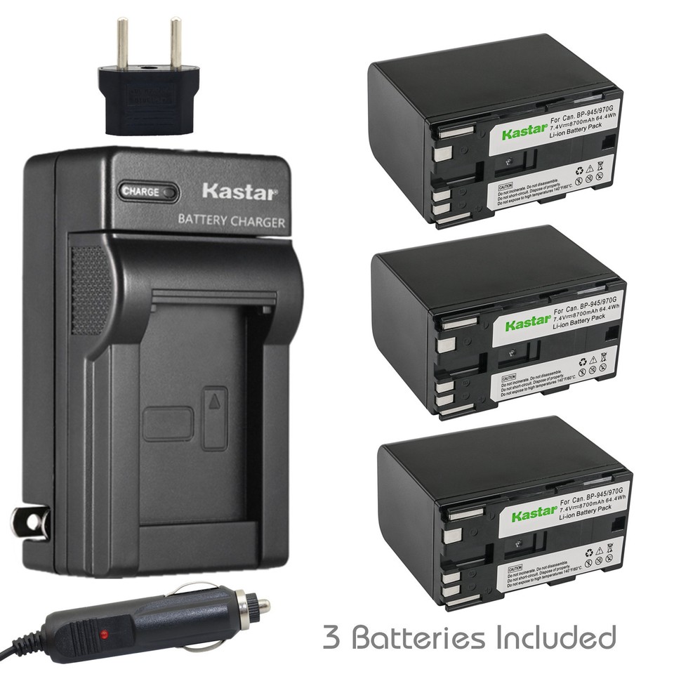 Kastar Battery AC Charger for Canon BP-970G BP-945 & Canon GL1 GL-1 GL2 ...