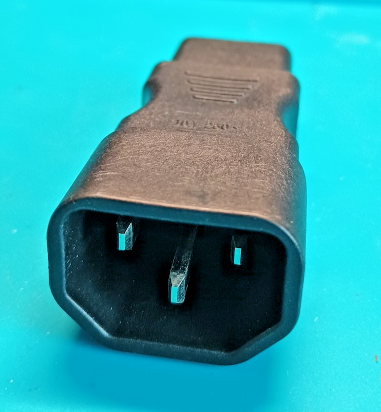 Set of 2-IEC 320 C14 to C13 adapter, IEC C13 to C14 180-degree adapter ...