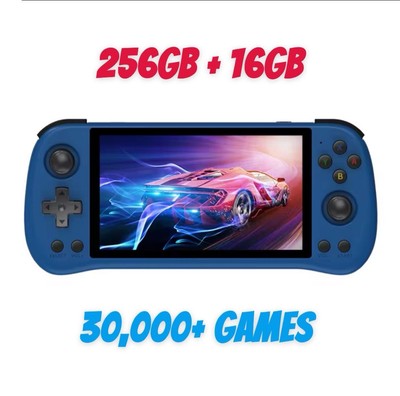 Powkiddy x55 Retro Handheld Games Console - 256gb - 30,000 Games - Blue ...